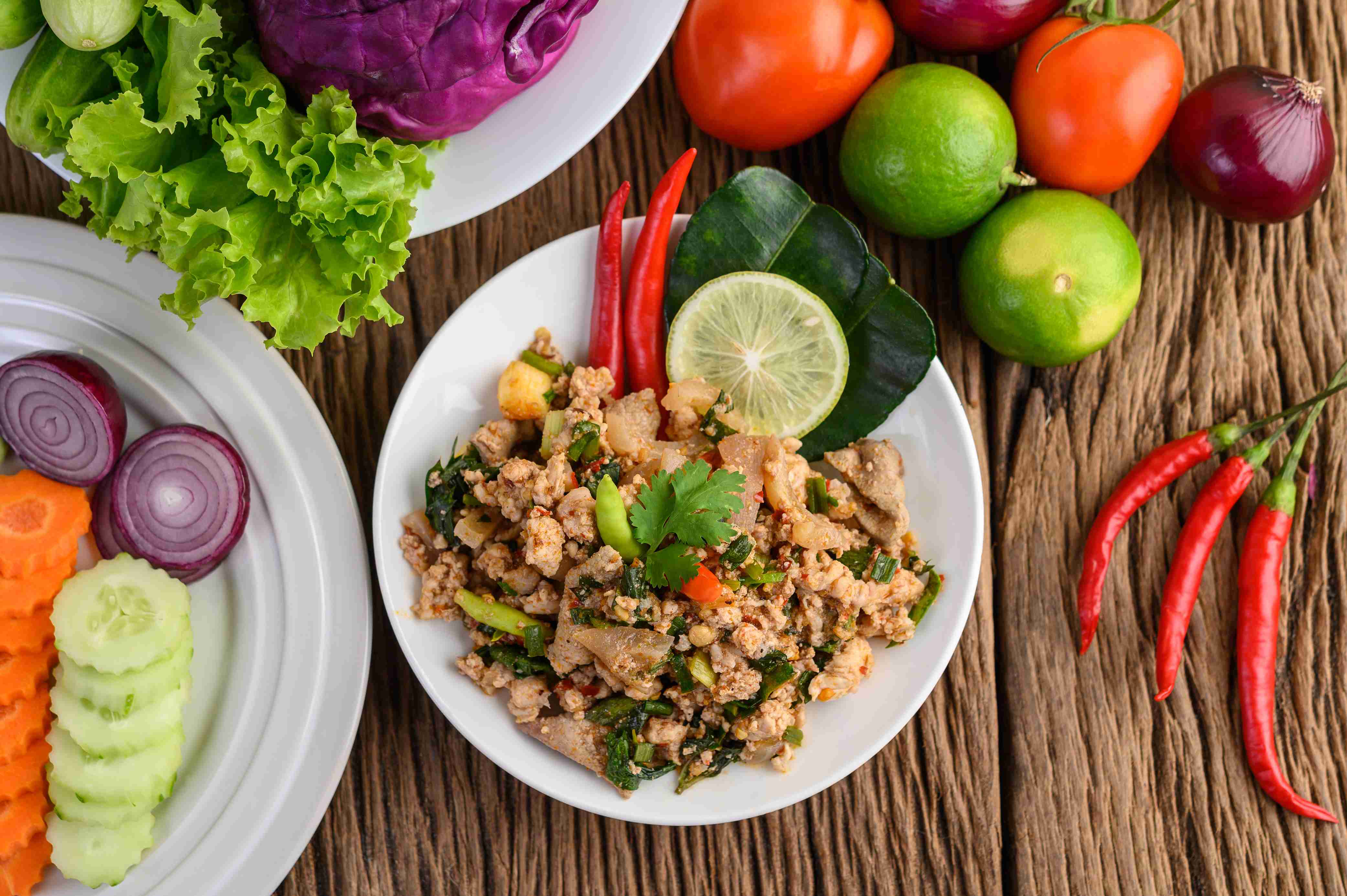 Spicy Minced Pork Salad – Larb Moo Nutrition Facts | Food Tracker & Calorie Counter Website www ...